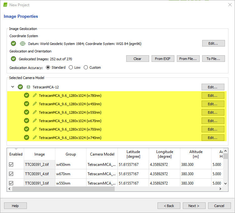 How to process a Tetracam dataset - PIX4Dmapper